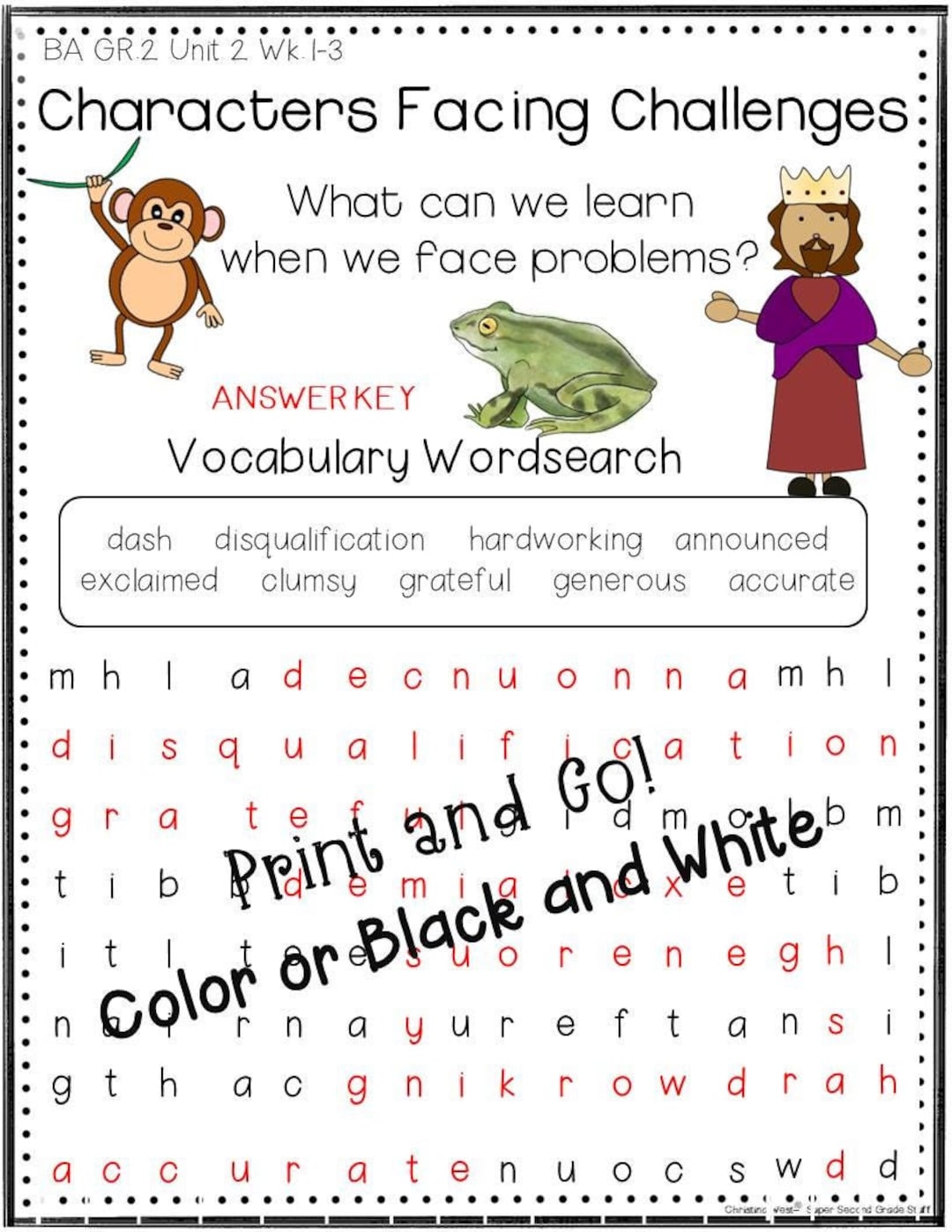 Benchmark Advance 2nd Grade Unit 2: Activity for Kick off Day | NO PREP ...