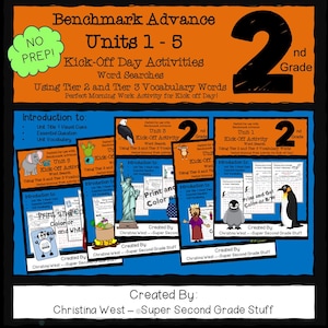 Benchmark Advance Aligned | 2nd Grade Units 1-5: Kick-off Activities ...