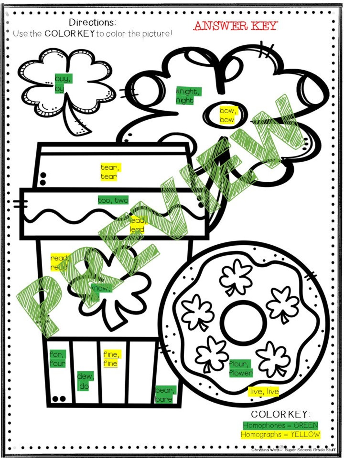 Homophones and Homographs Activities | 1st – 4th | St. Patrick's Day ...