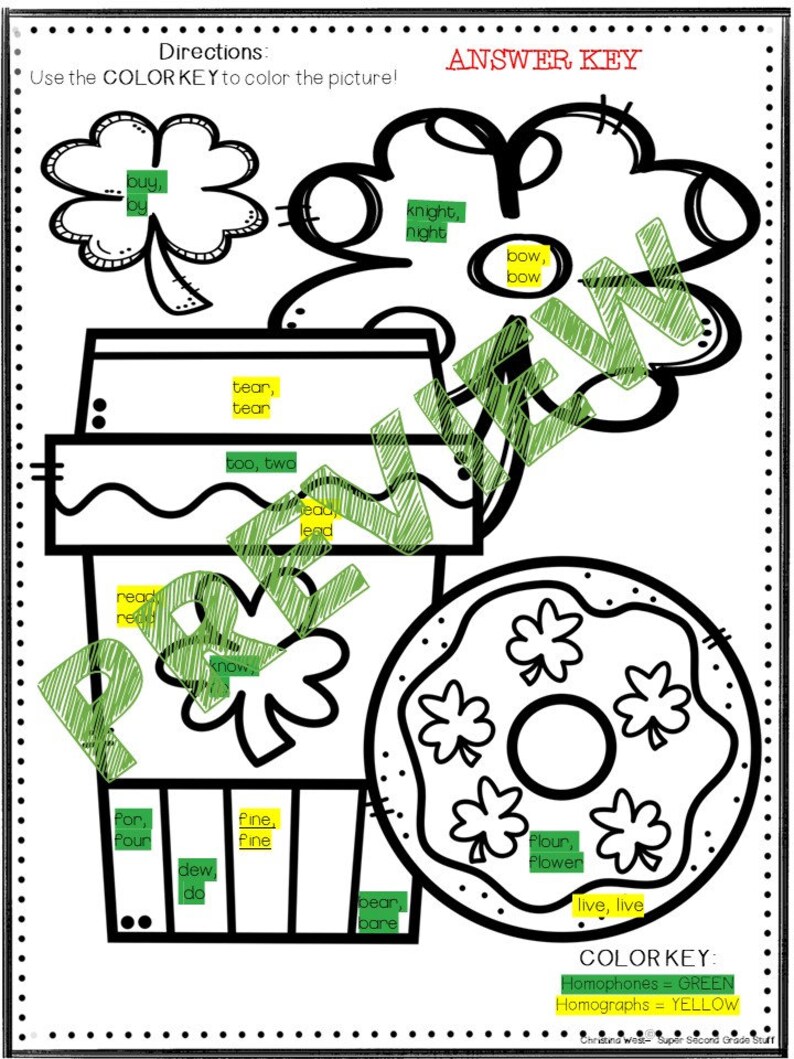 Homophones and Homographs Activities | 1st – 4th | St. Patrick's Day ...