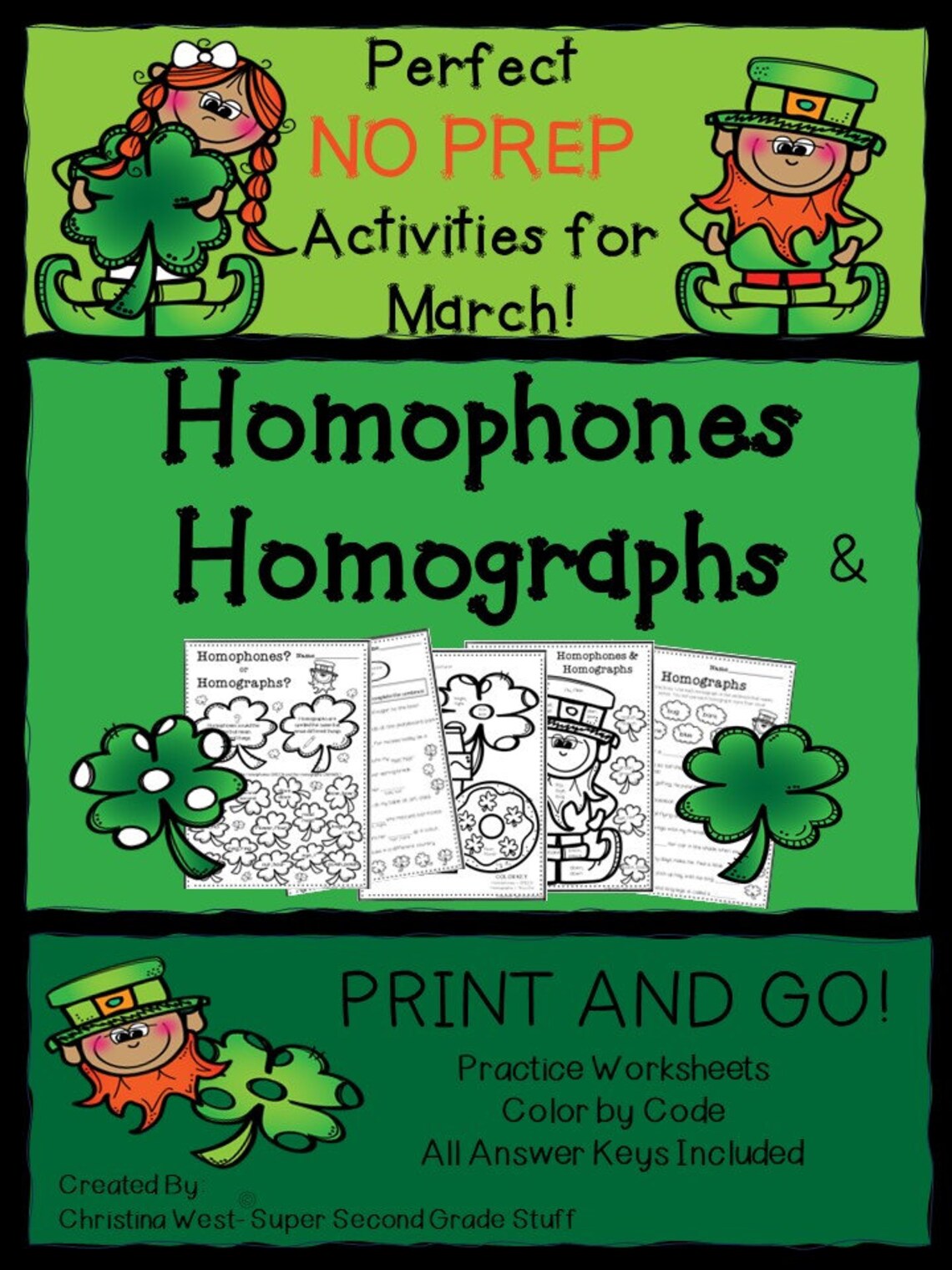 Homophones and Homographs Activities | 1st – 4th | St. Patrick's Day ...