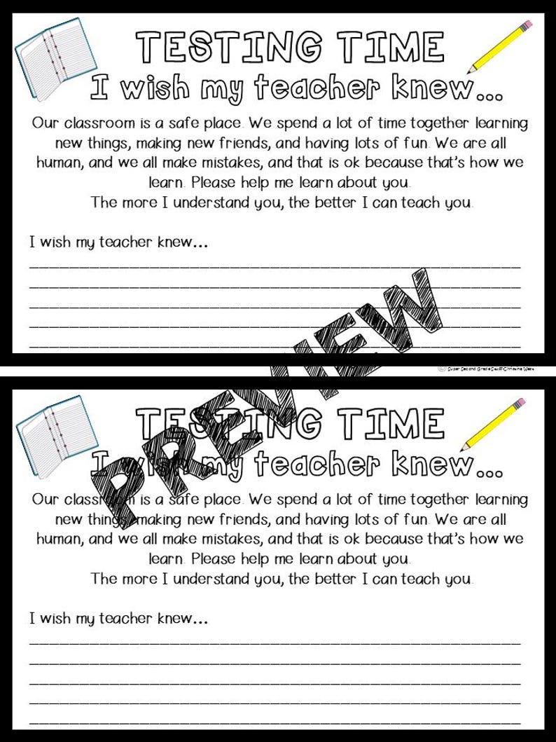 I Wish My Teacher Knew | Templates to "check In" With Students ...