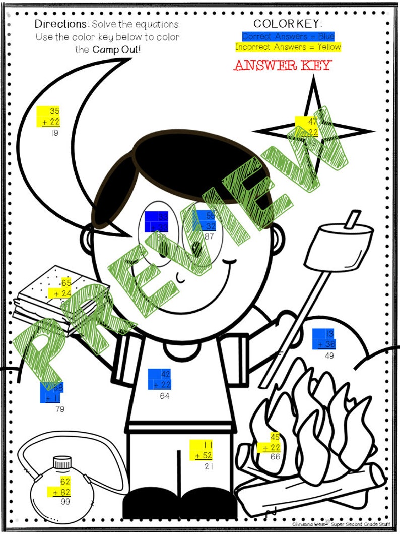 Two Digit Addition No Regrouping | Camp Math | 1st – 3rd | Homeschool ...