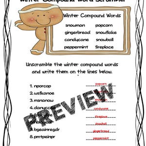 Compound Word Activities | Gingerbread | 1st – 3rd | Homeschool ...