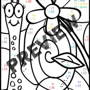 Two and Three Digit Addition| Regrouping and No Regrouping | Color by ...