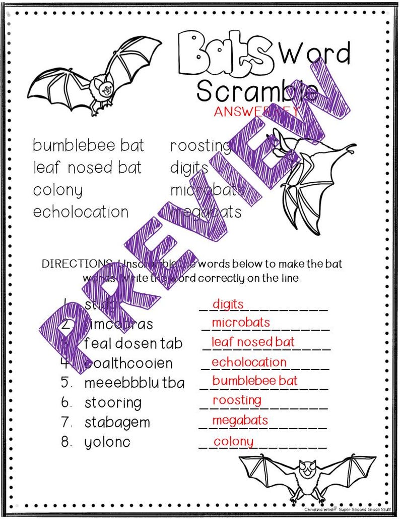 Bat Themed Math Activities | 1st – 3rd | Comparing 2 Digit Numbers ...
