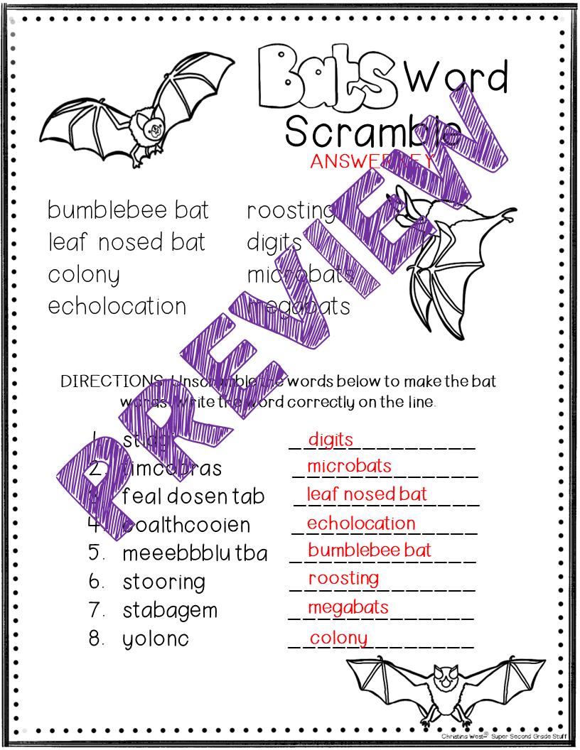 Bat Themed Math Activities | 1st – 3rd | Comparing 2 Digit Numbers ...