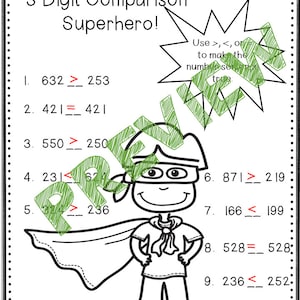 Comparing Three Digit Numbers | Comparison Symbols | Place Value ...