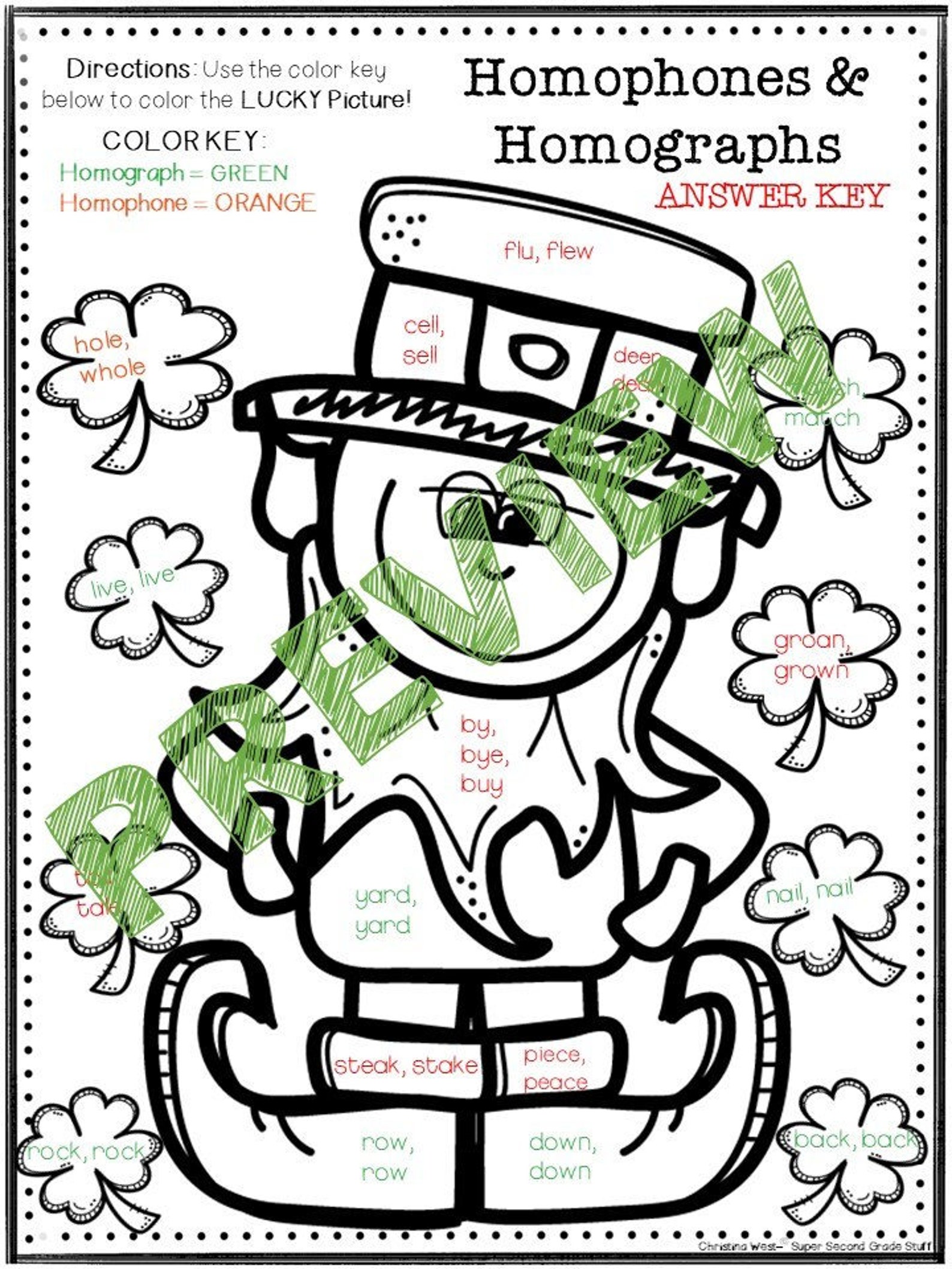 Homophones and Homographs Activities | 1st – 4th | St. Patrick's Day ...