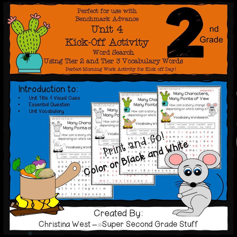 Benchmark Advance Aligned | 2nd Grade Units 1-5: Kick-off Activities ...