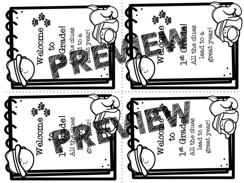 1st Grade Welcome Back Note for Students | No Prep-4 to a Page| First ...