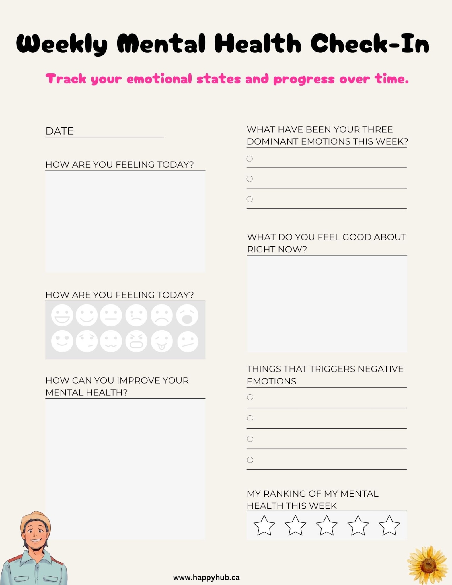 Mental Health Tracker, Mental Health Awareness,depression and Anxiety ...