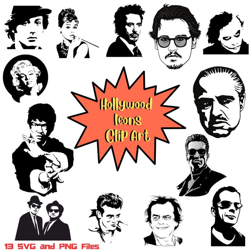 Celebrity Clipart - Etsy