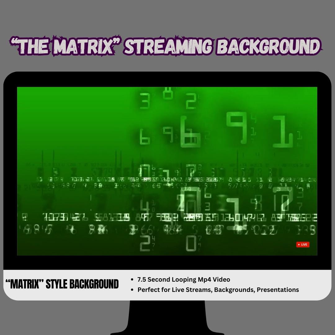 Matrix Livestream Background MP4 Streaming Video Projects Youtube ...