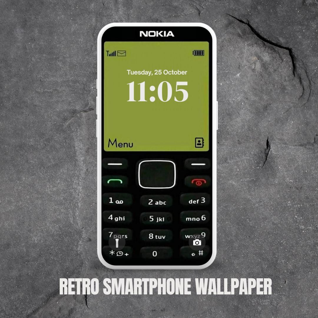 Retro Mobile Phone Wallpaper Lockscreen Background Smartphone ...