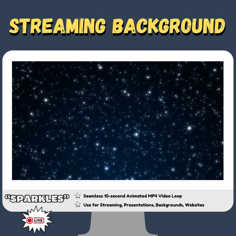 Space Livestream Background MP4 | Seamless Stars Loop Video for Twitch ...