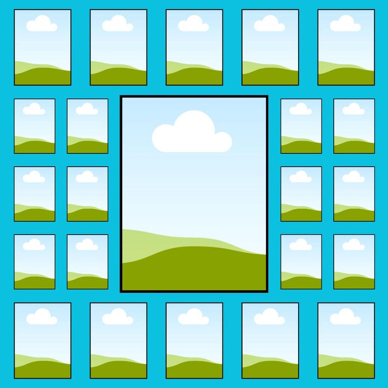 Multiple Frame Portrait Canva Template Mockup Multi Document Title Page ...