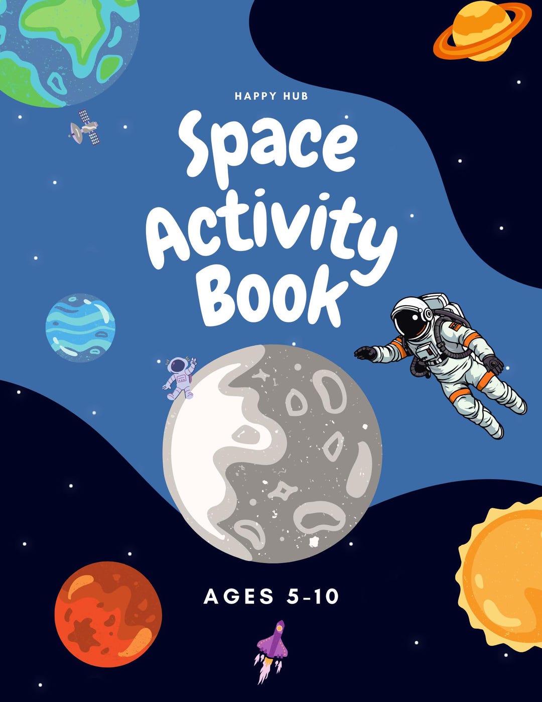 Space Activity Book Printable Fun Activity for Kids Space Book Word ...