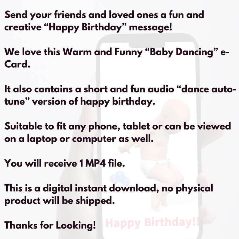 Funny Birthday Ecard Video – Dancing Baby Animated MP4 With Audio ...