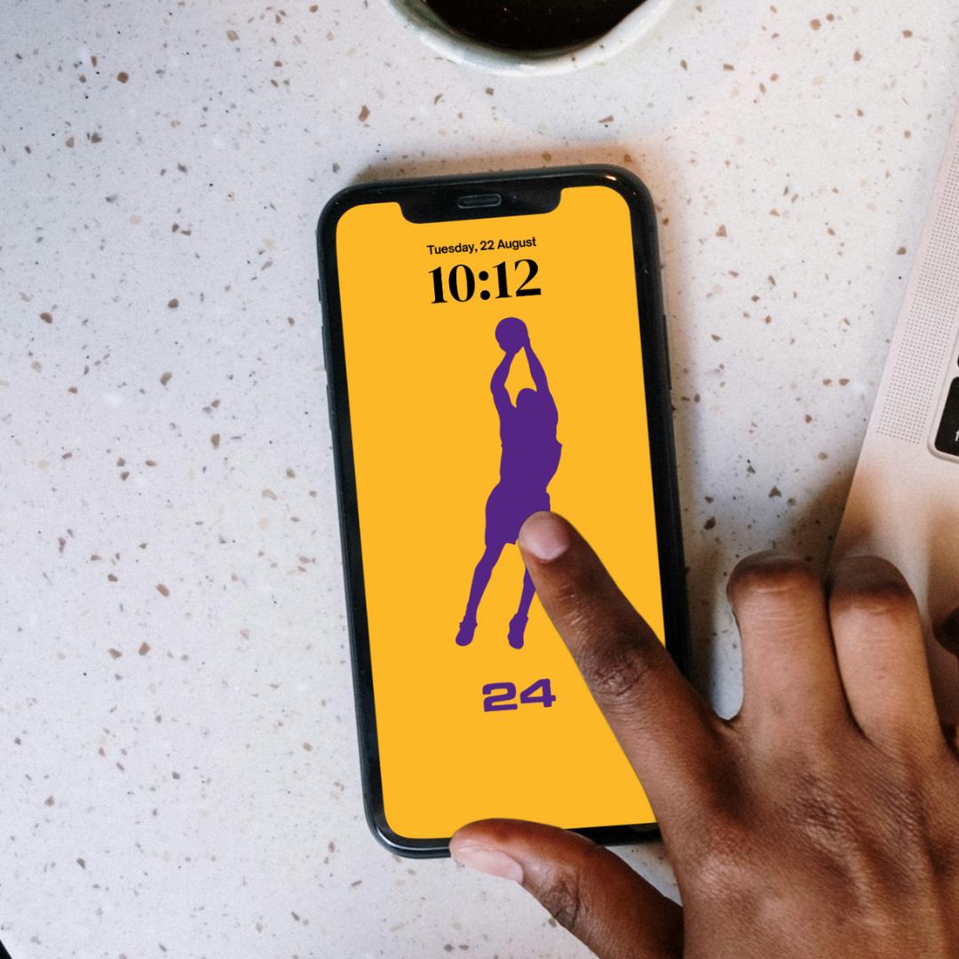 Phone Wallpaper Mamba Mobile Background Image Black Basketball Los ...