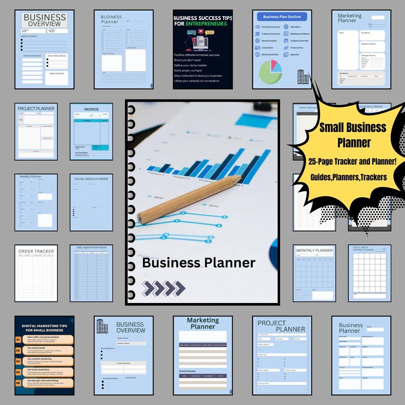 Business Planner Printable PDF | Business Plan Template | Small Biz ...