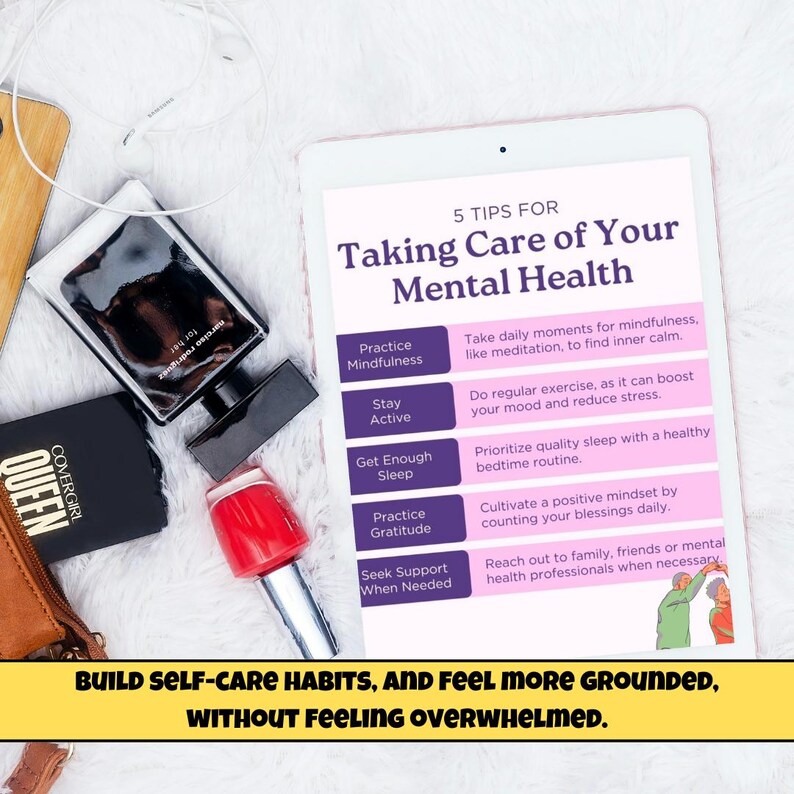 Mental Health Tracker Printable | Simple Mood and Self-care Planner PDF ...