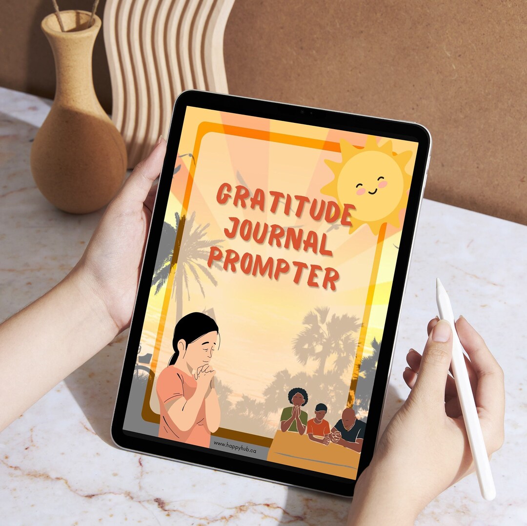 Printable Gratitude Journal Prompter Thankfulness Workshop Worksheets ...