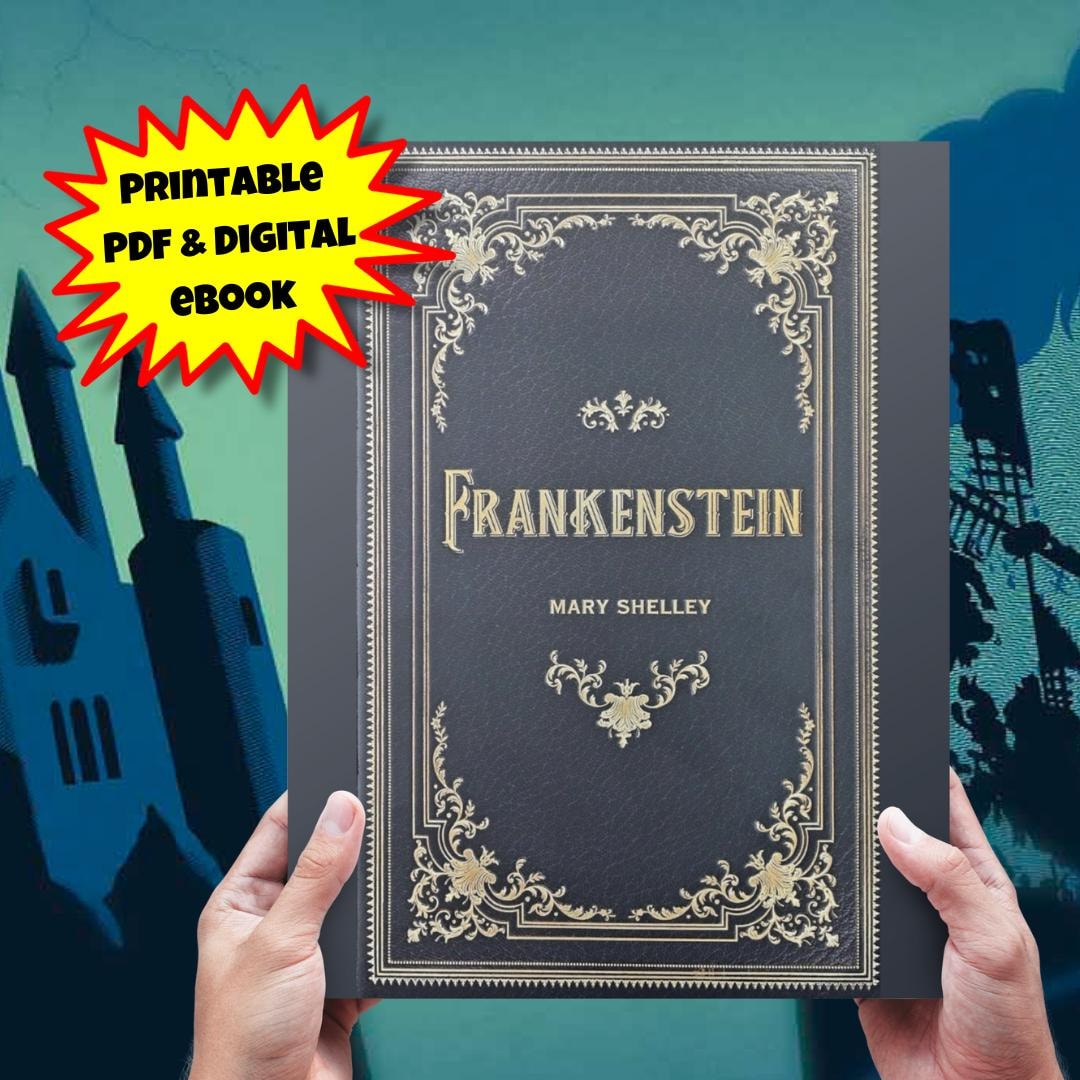 Frankenstein Digital & Printable PDF | Mary Shelley Gothic Novel ...