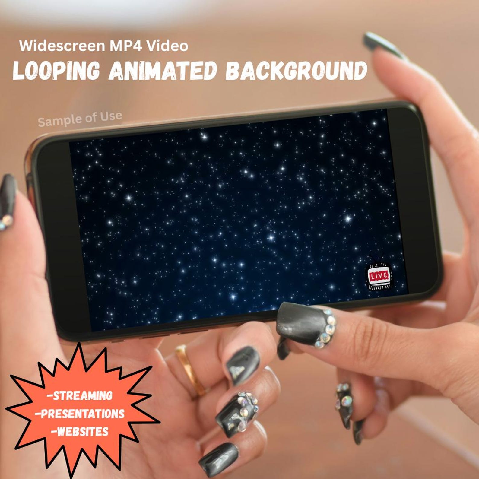 Space Livestream Background MP4 | Seamless Stars Loop Video for Twitch ...