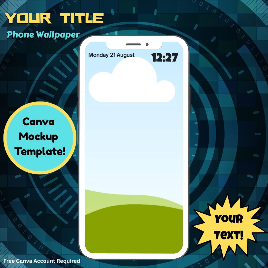 Canva Phone Mockup Template – Editable iPhone Android Mock-up for Etsy ...