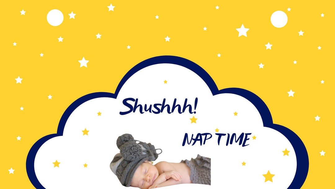 Baby Sleeping Door Hanger, Shhh Nap Time PNG (digital Download) - Etsy
