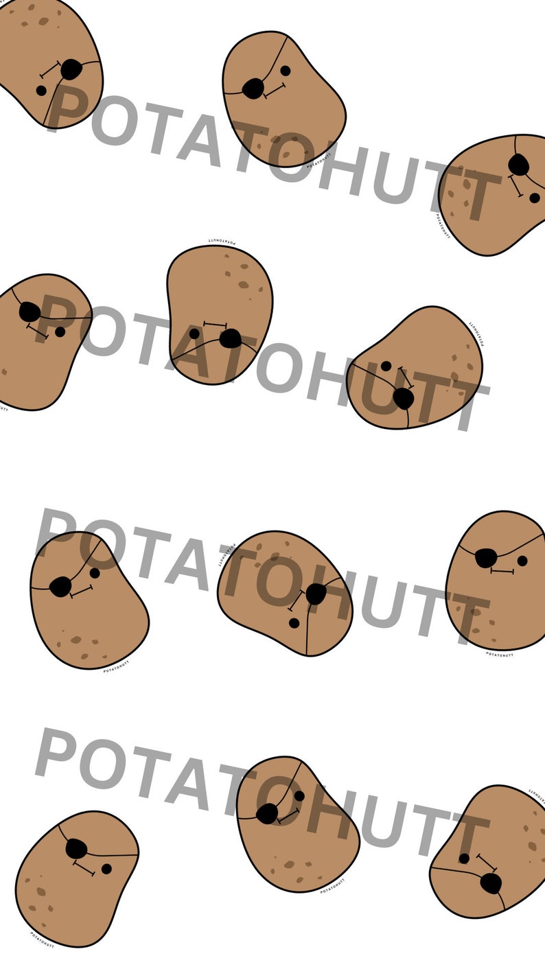 Derpy Potato 13 Wallpaper // iPhone / Android - Etsy