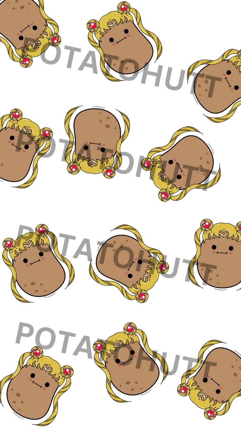Derpy Potato 7 sailor Moon Wallpaper // iPhone / Android - Etsy