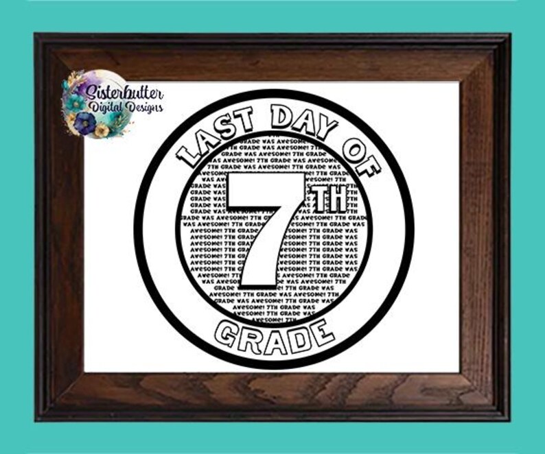 First Day of 7th Grade Sign, First Day of School Sign, Printable 7th ...