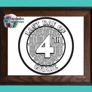First Day of 4th Grade Sign, First Day of School Sign, Printable 4th ...