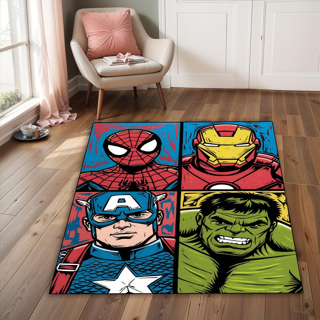 Marvel Rug,spiderman Rug,captain America Rug,legendary,fantastic Rug ...