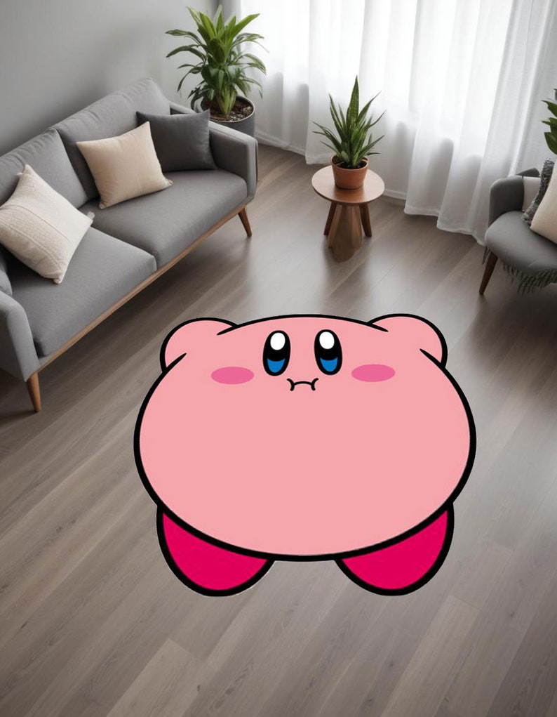 Kirby Rug, Pink Rug, Cute Kirby Rugs, Rug Gifts for Girls,kirby Gift - Etsy