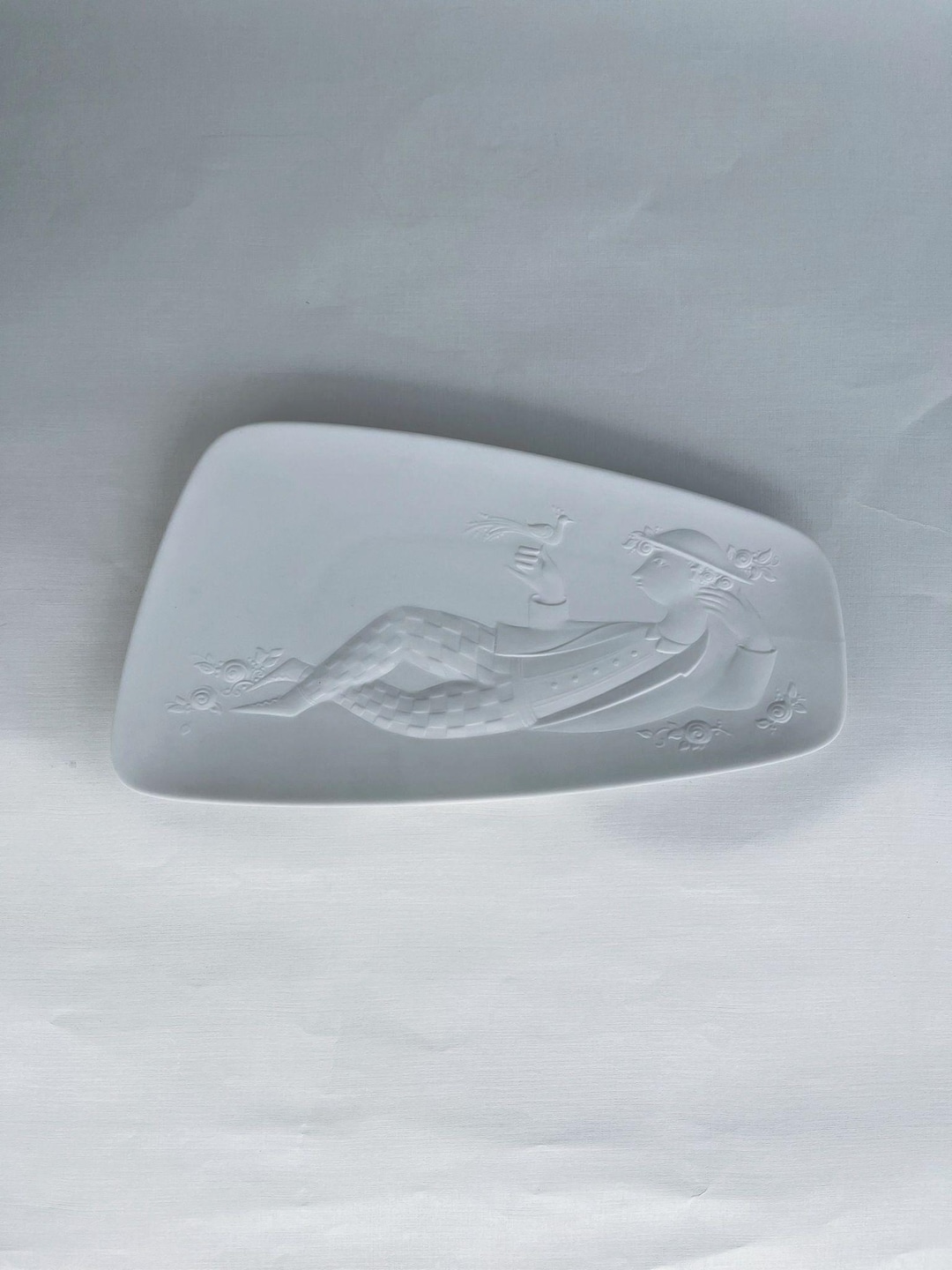 Mid-century German White Porcelain Plate Bowl by Bjørn Wiinblad for ...