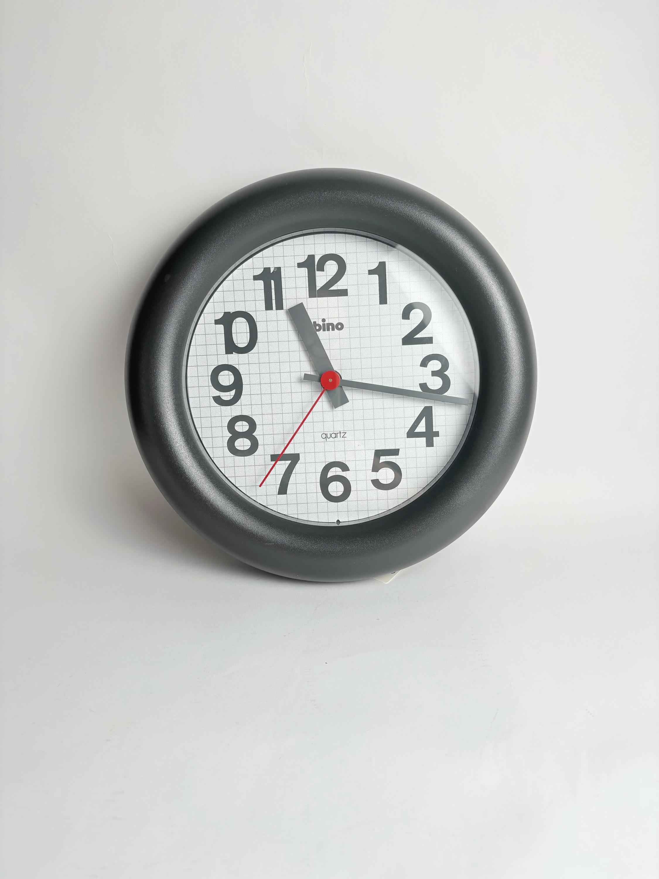 1980s Italian BINO Black Wall Clock: Retro Plastic Bold Design - Etsy