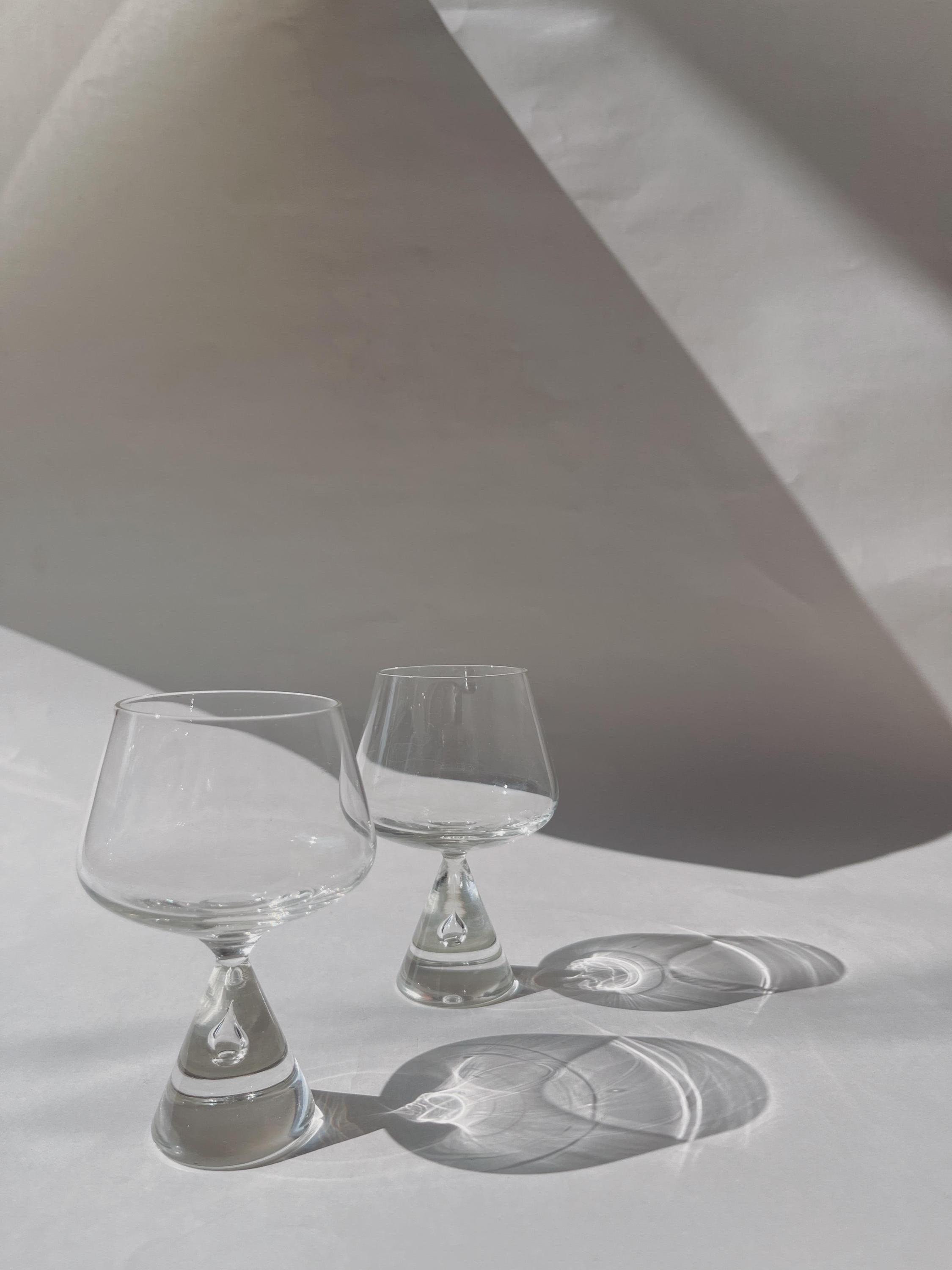 Holmegaard Princess Crystal Brandy & Cognac Glasses Mid-century Danish ...