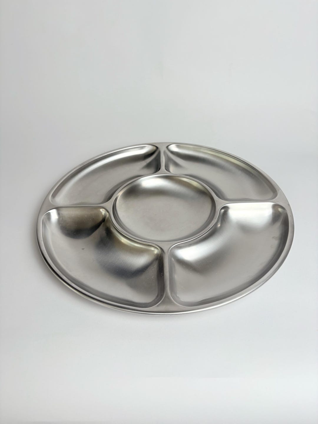 Jean Couzon Stainless Steel Appetizer Plate: French Mid-century Serving ...