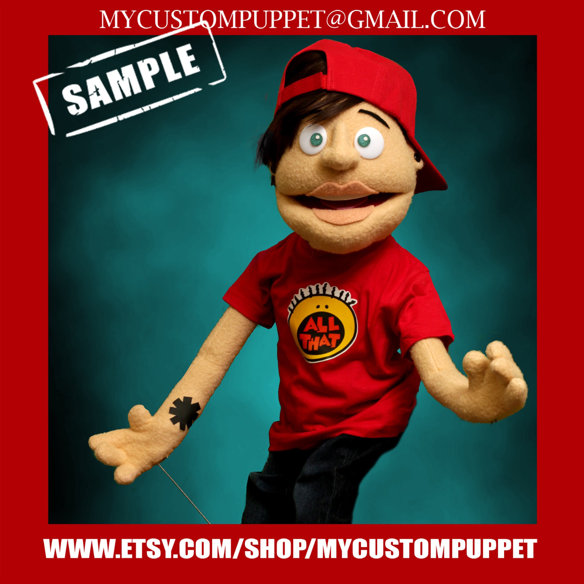 Custom Full Body Boy Rod Puppet Custom Handmade Puppet Custom Puppets ...