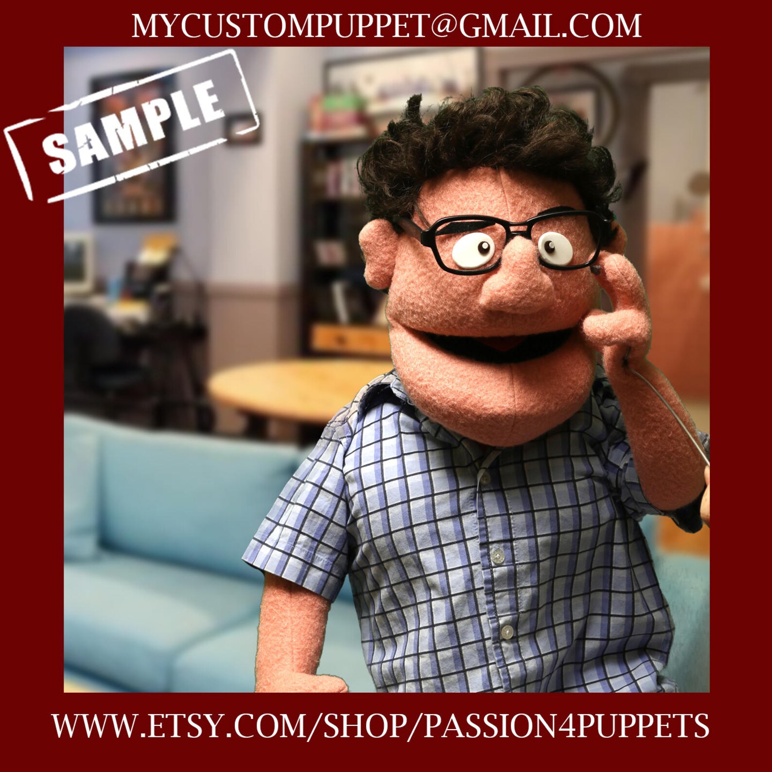 Custom Professional Rod Hand Puppet in Antron Fleece From Your - Etsy