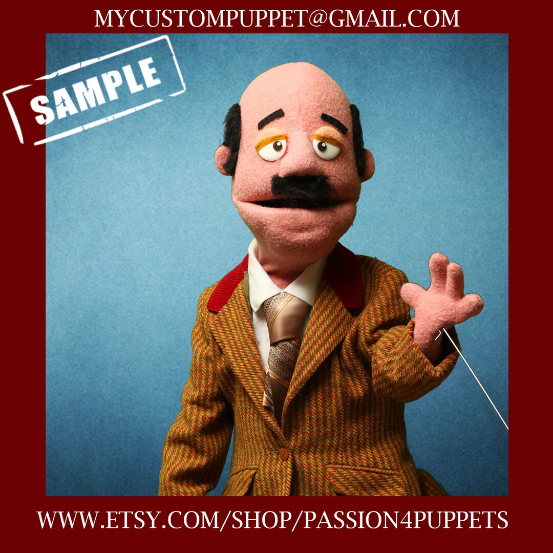 Custom Professional Rod Hand Puppet in Muppet Fleece From Your Design ...