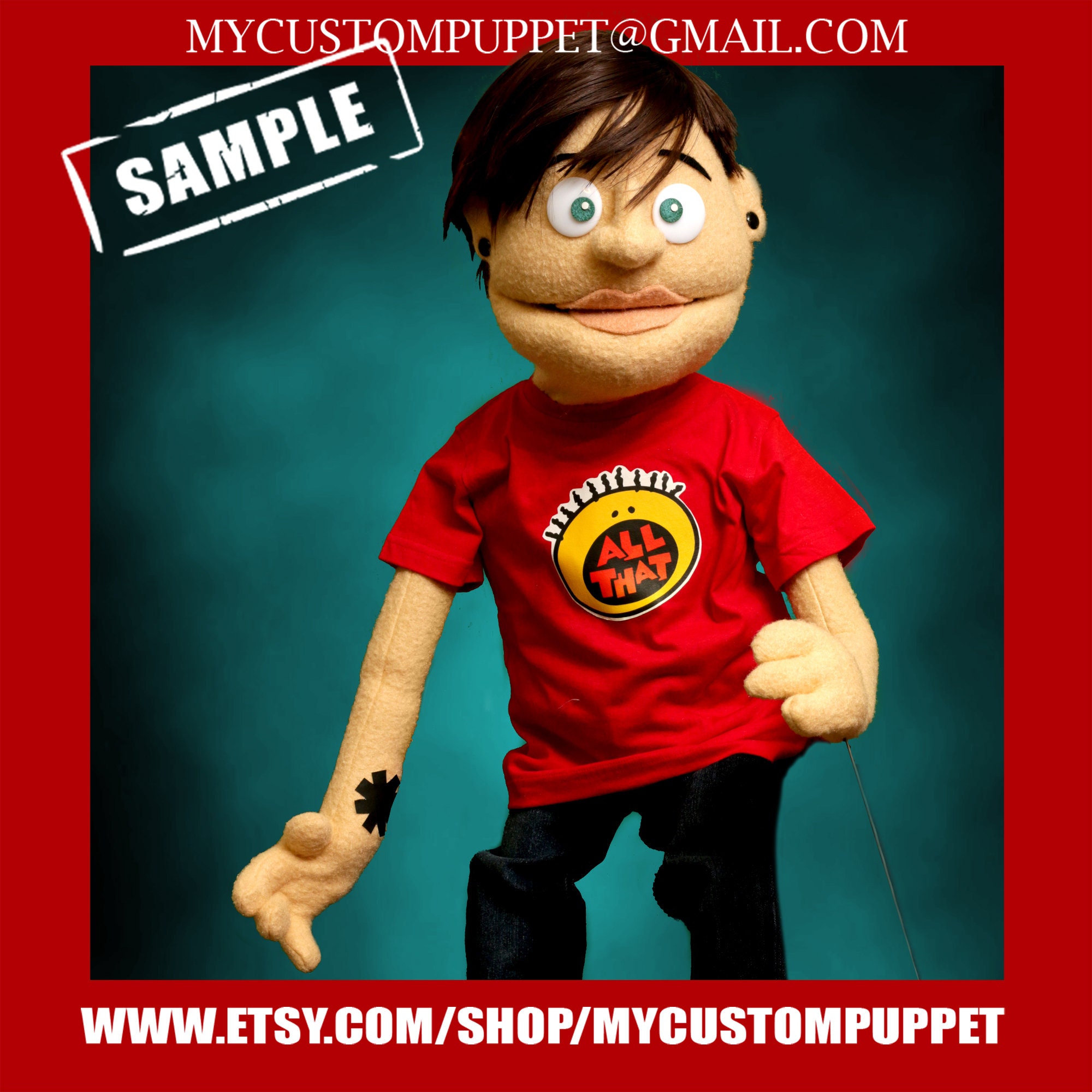 Custom Full Body Boy Rod Puppet Custom Handmade Puppet Custom Puppets ...