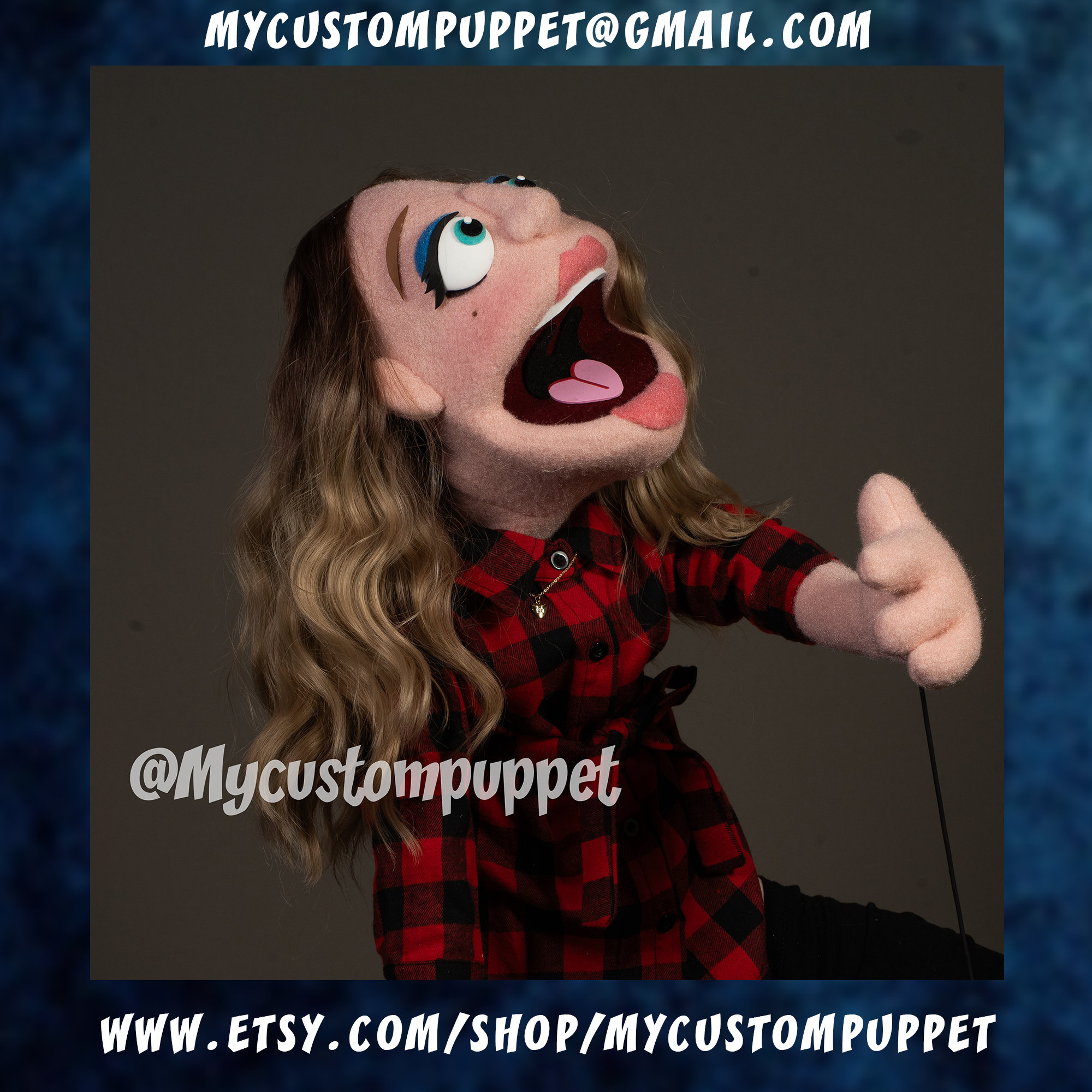 Custom Professional Female Puppet Rod Hand Puppet From Your Design or ...