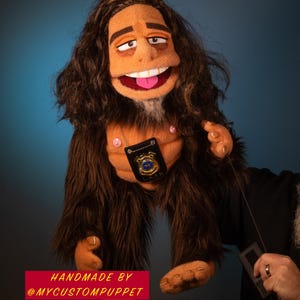 Custom Bigfoot-inspired Puppet – Handmade Furry Character With Badge ...