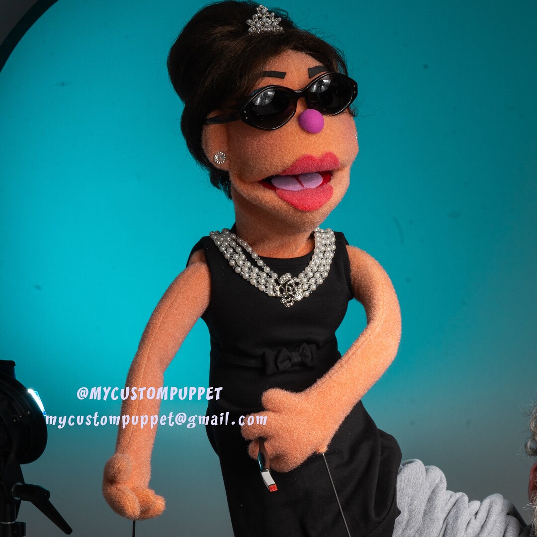 Breakfast at Tiffanys Audrey Hepburn Memorabilia Portrait Muppet Puppet ...