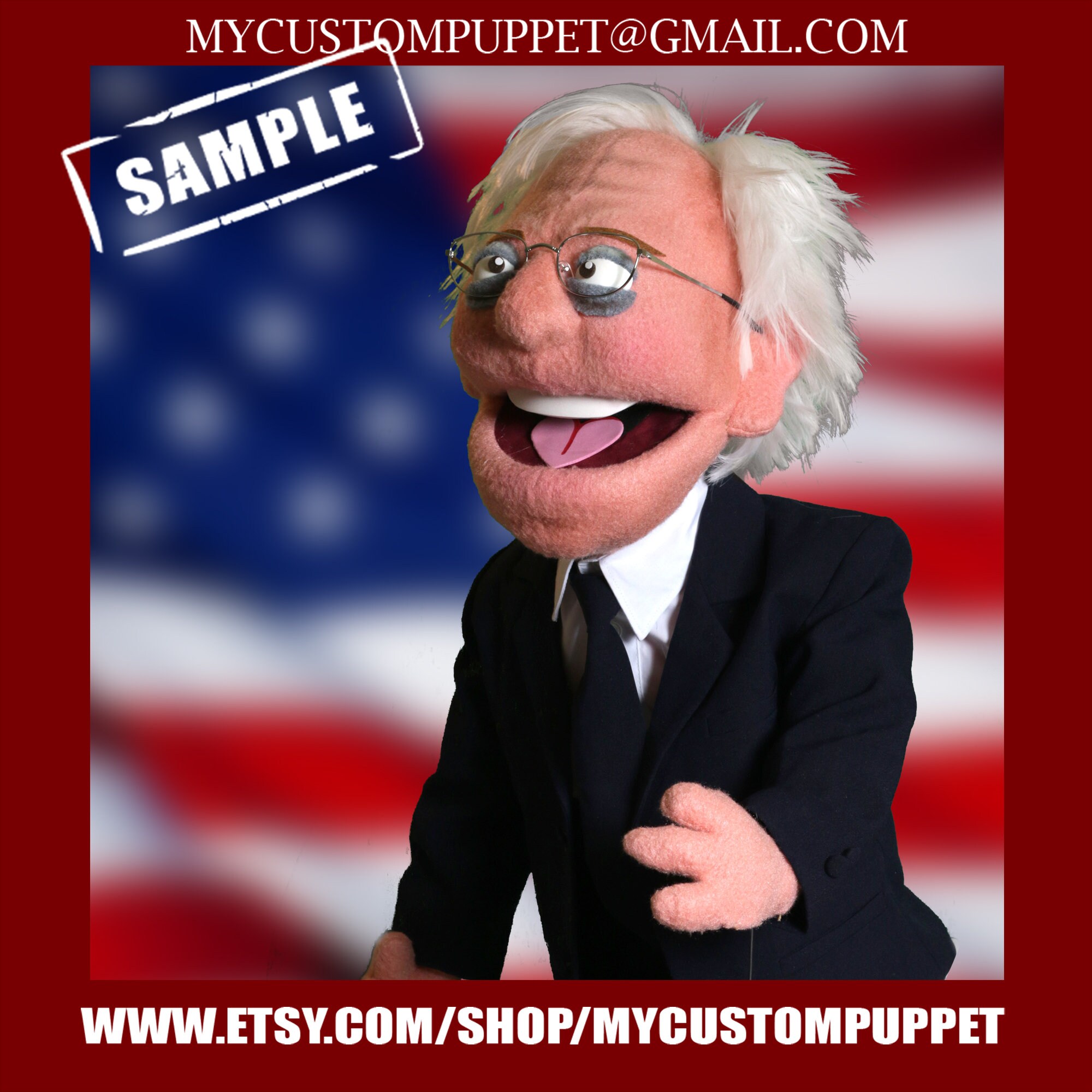Bernie Sanders Puppet Custom Made Puppet Custom Made Puppets - Etsy