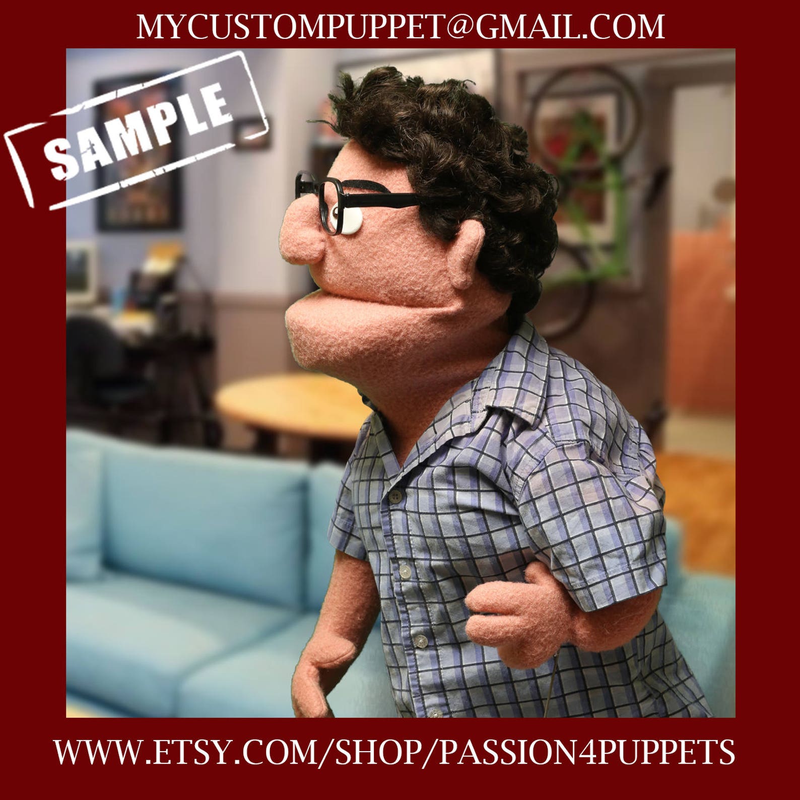 Custom Professional Rod Hand Puppet in Antron Fleece From Your - Etsy